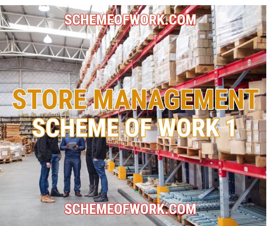 Store Keeping Scheme of Work SSS2 Lagos State